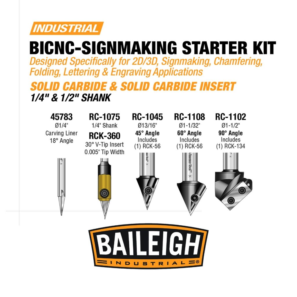 Baileigh BICNC Signmaking Starter Kit | Woodworking Machinery | Tools